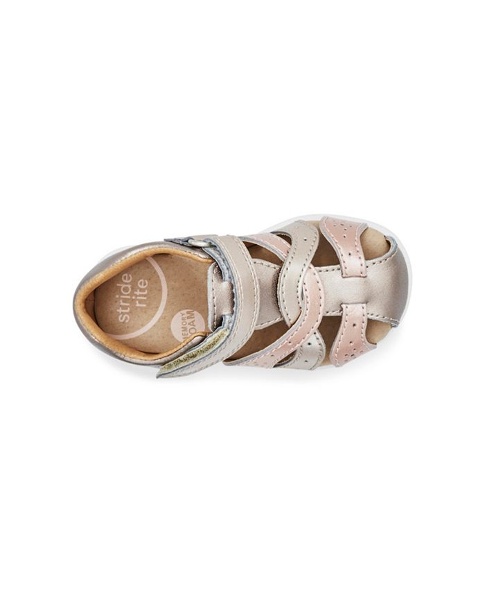 Stride Rite Toddler Girls SRTech Xena Leather Sandals - Macy's