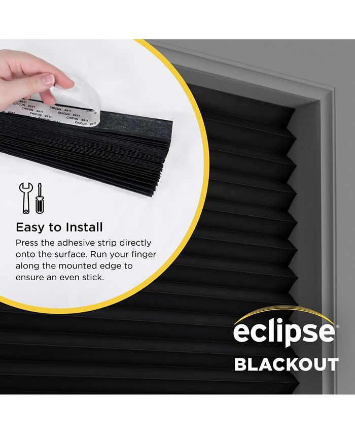Eclipse Blackout Paper Pleated Cut-to-Width Shade Set of 4, 36" x 72 ...