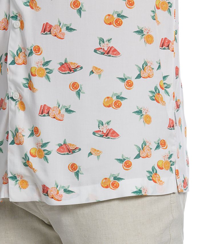 Cubavera Men's Fruit Print Camp Collar Short-Sleeve Shirt - Macy's