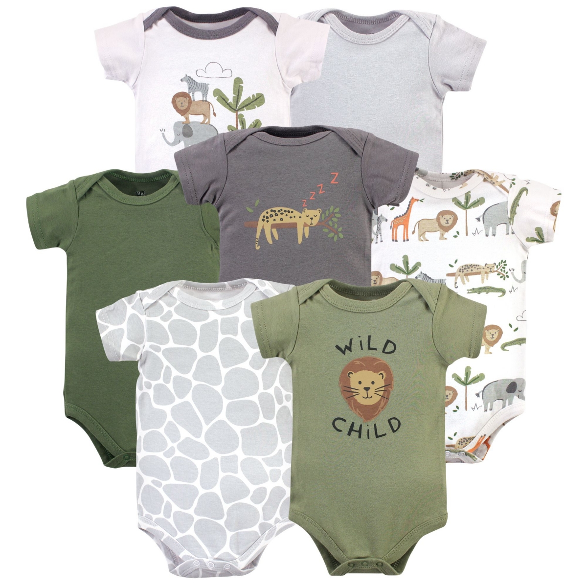 Click here for Hudson Baby Baby Boys Hudson 7-Pack Cotton Onesies... prices