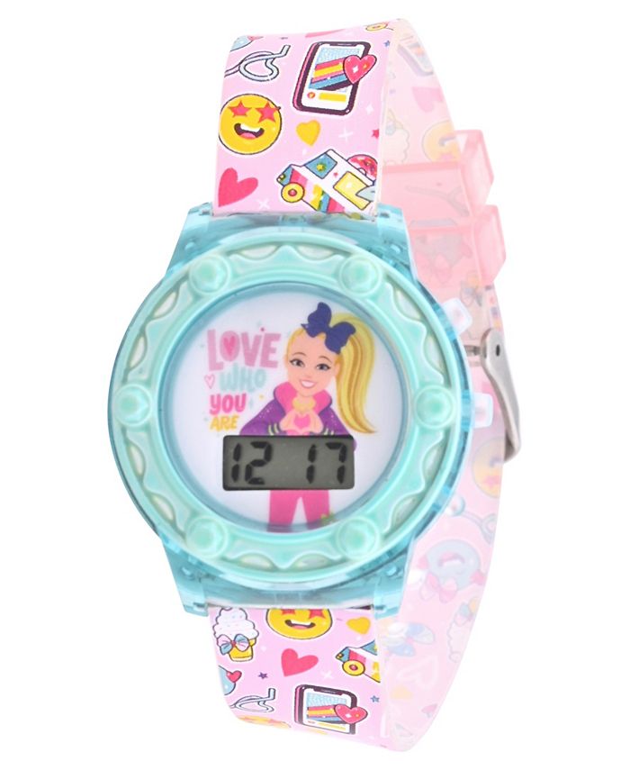 Accutime Girl's Jojo Siwa Multi Color Silicone Strap Watch 35mm Set ...