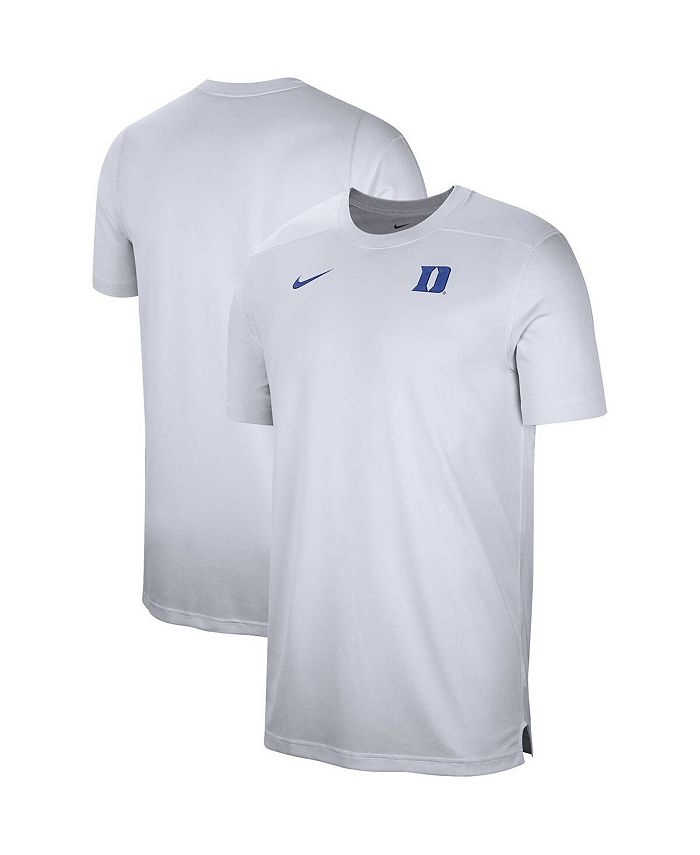 Nike Men's White Duke Blue Devils Sideline Coaches Performance Top - Macy's