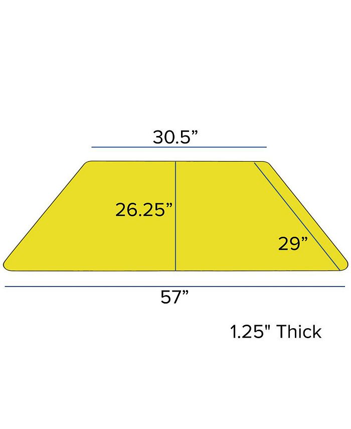 EMMA+OLIVER 29X57 Trapezoid Laminate Adjustable Preschool Activity ...