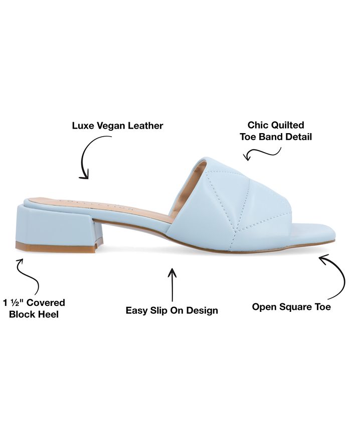 Journee Collection Women's Elidia Quilted Sandals - Macy's