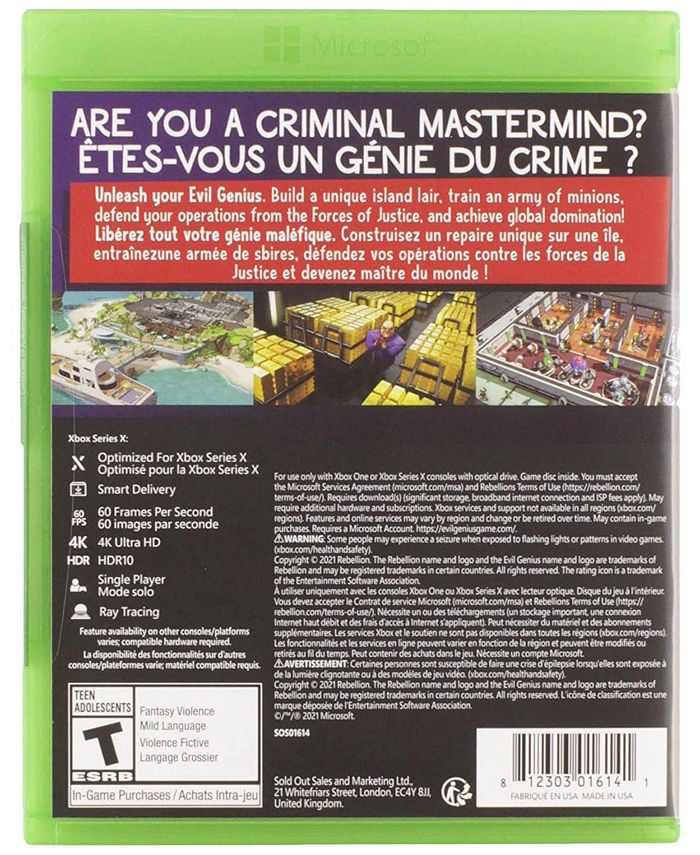 Microsoft Evil Genius 2: World Domination - Xbox Series X - Macy's