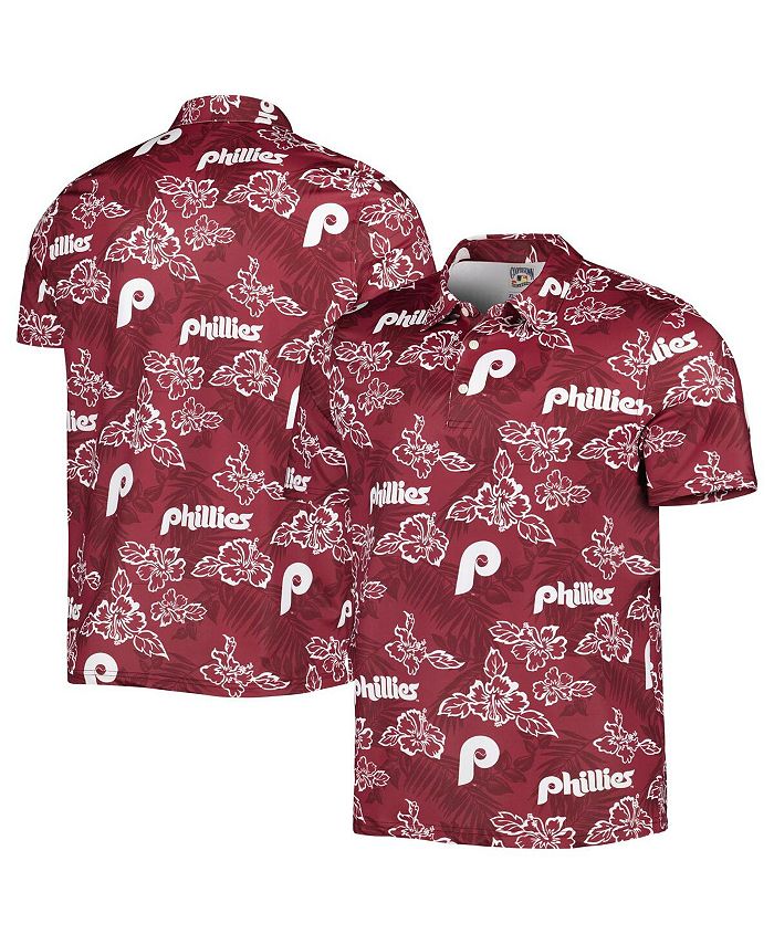 Reyn Spooner Men's Burgundy Philadelphia Phillies Cooperstown Collection Puamana Print Polo ...