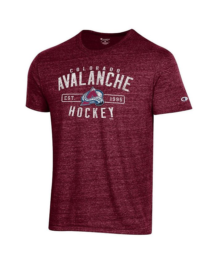 Champion Men's Burgundy Colorado Avalanche Tri-Blend Logo T-shirt - Macy's