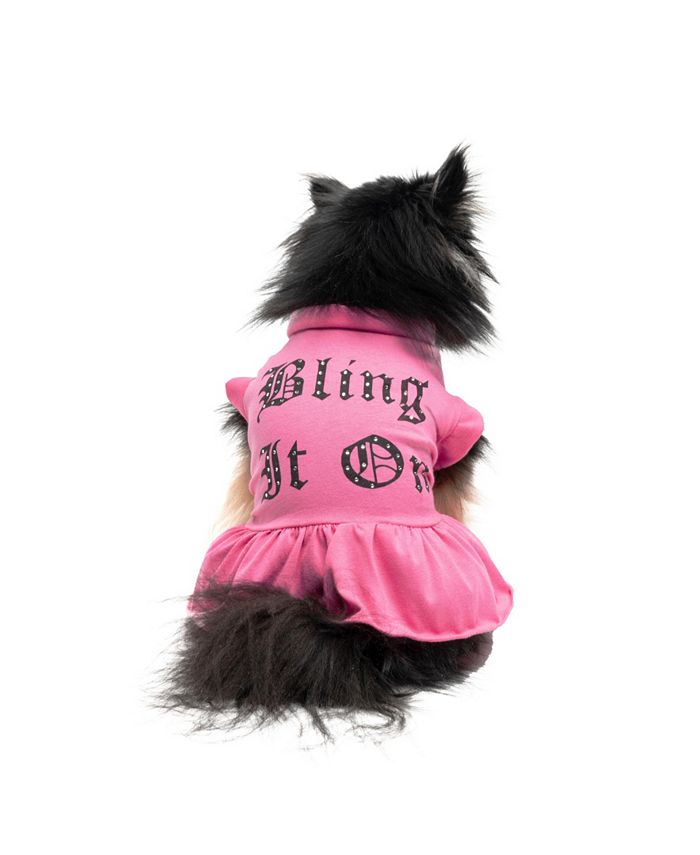 Juicy Couture Pink Bling It On Cheer Pet Dress, X-Small - Macy's