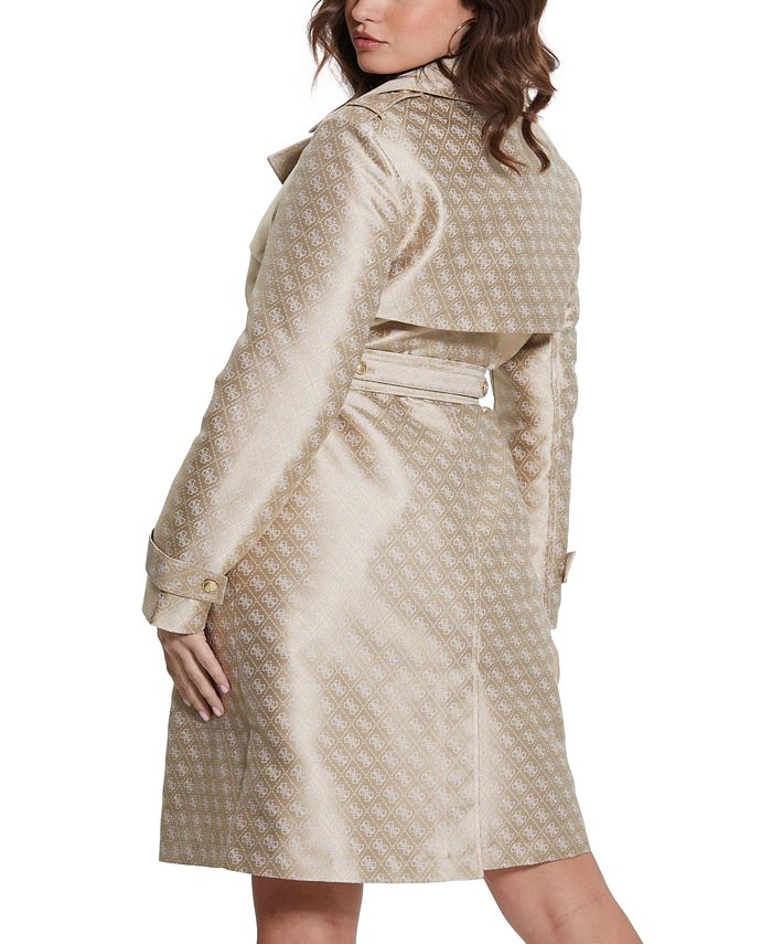 GUESS Women's Diletta Belted Logo Trench Coat - Macy's
