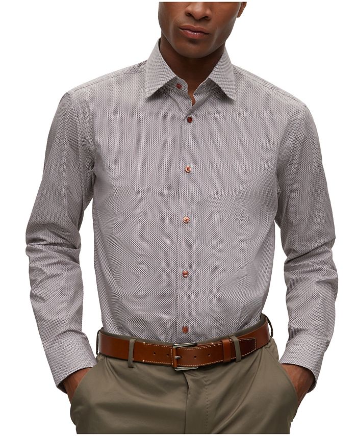 Hugo Boss Men's Patterned Regular-Fit Shirt & Reviews - Hugo Boss - Men ...