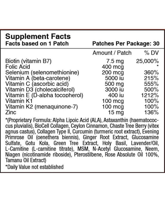 PatchAid Biotin Plus Vitamin Patch for Hair, Skin, and Nails by (30-Day Supply) - Macy's