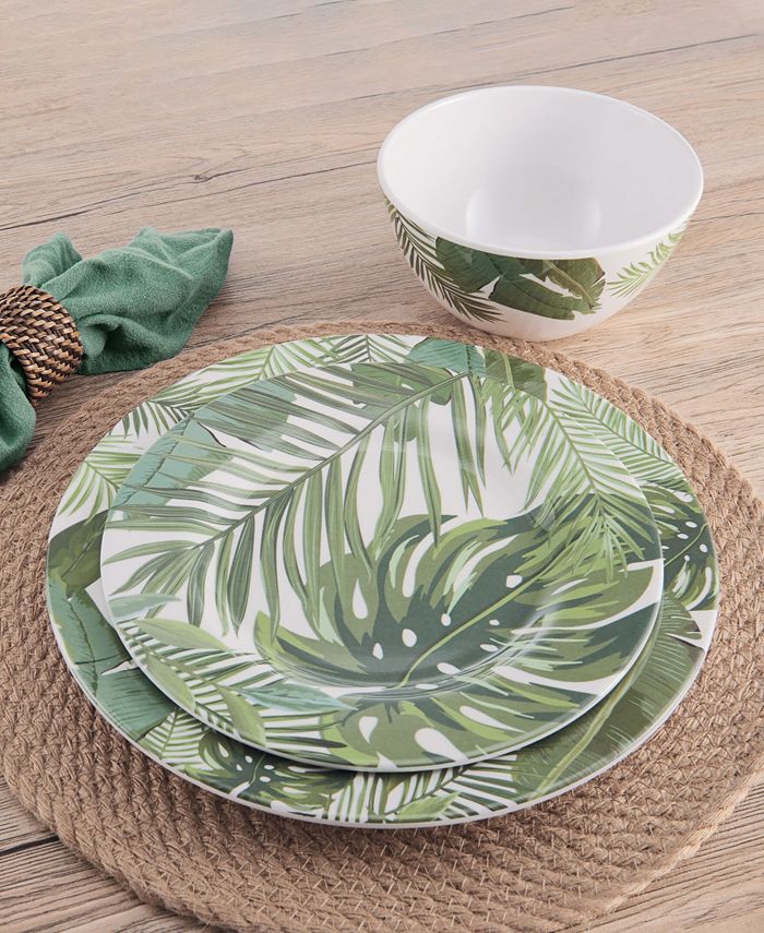 Fitz and Floyd One Fish Two Fish Melamine 12 Piece Dinnerware Set ...