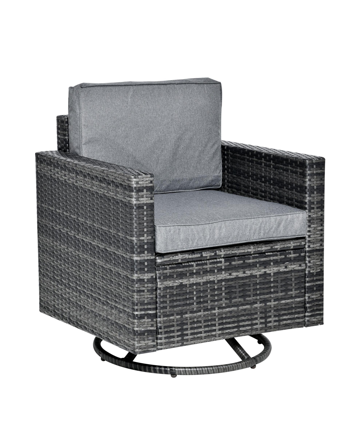 Click here for Outsunny Rattan Wicker Swivel Rocking Chair with A... prices