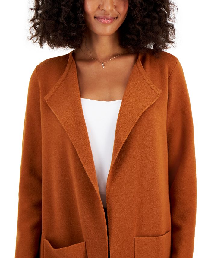 JM Collection Women's Open-Front Pocket Long Cardigan, Created for Macy ...