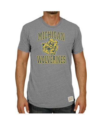 Men's Original Retro Brand Heather Gray Michigan Wolverines Vintage ...