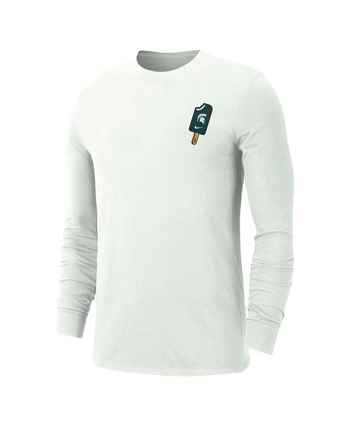 Nike Men's White Michigan State Spartans Campus Ice Cream Long Sleeve T ...