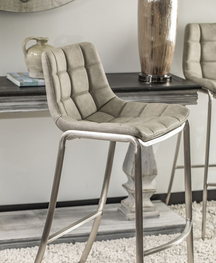 StyleCraft 41" Gemma Wooden Bar Stool & Reviews - Furniture - Macy's
