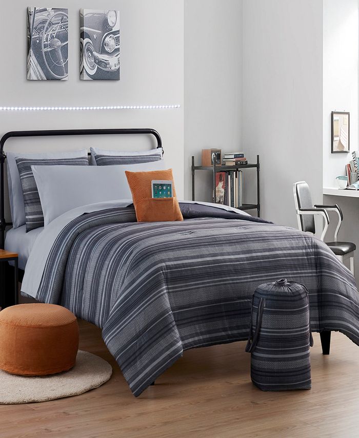VCNY Home Stripe 12-Piece Comforter Set, Queen - Macy's
