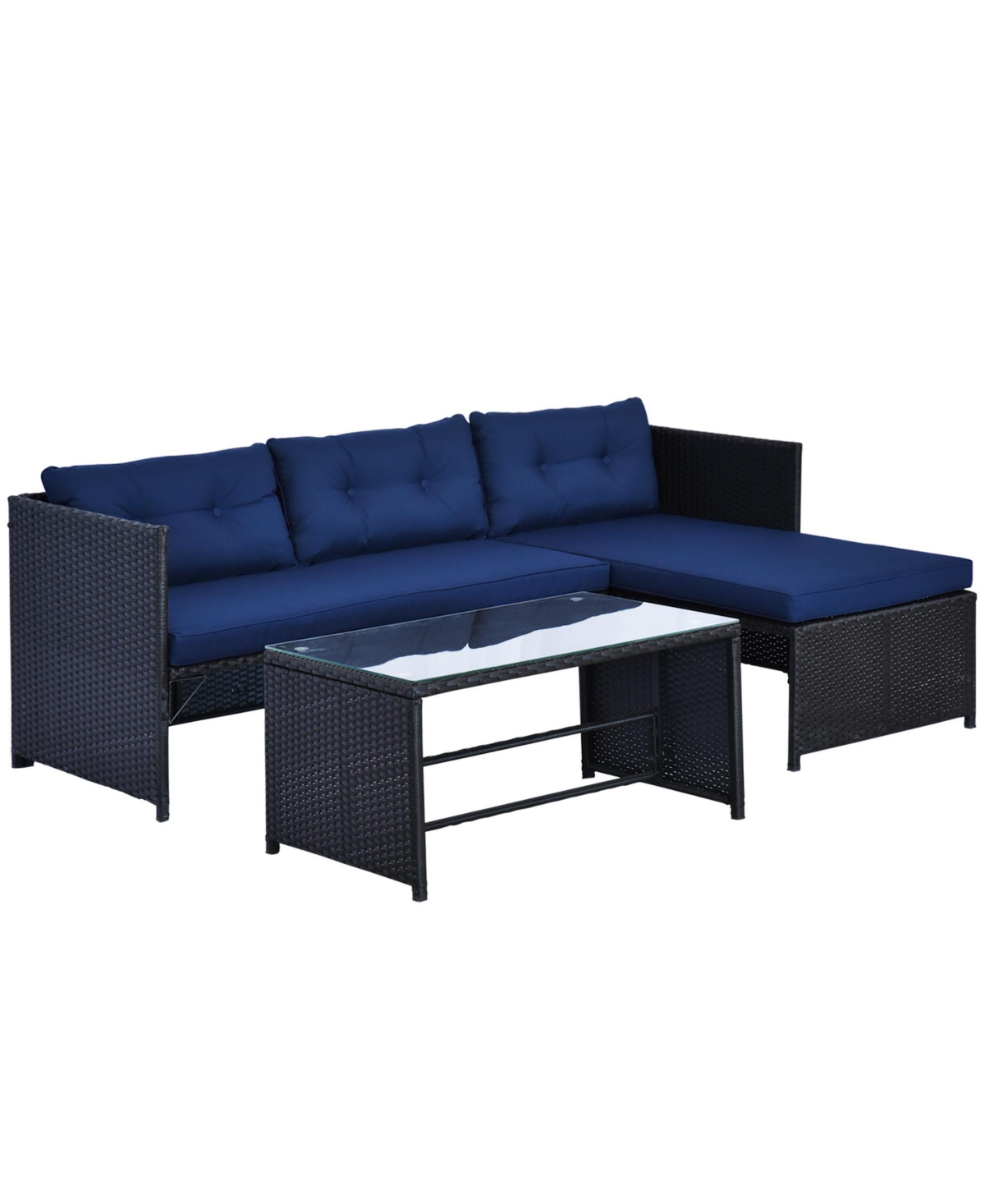 Click here for Outsunny 3-Piece Wicker Patio Furniture Sets  Ratt... prices
