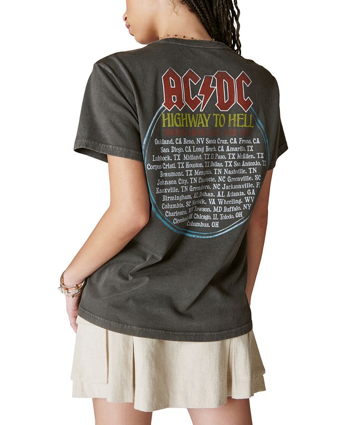 Lucky Brand Women's Classic AC/DC Boyfriend T-Shirt - Macy's