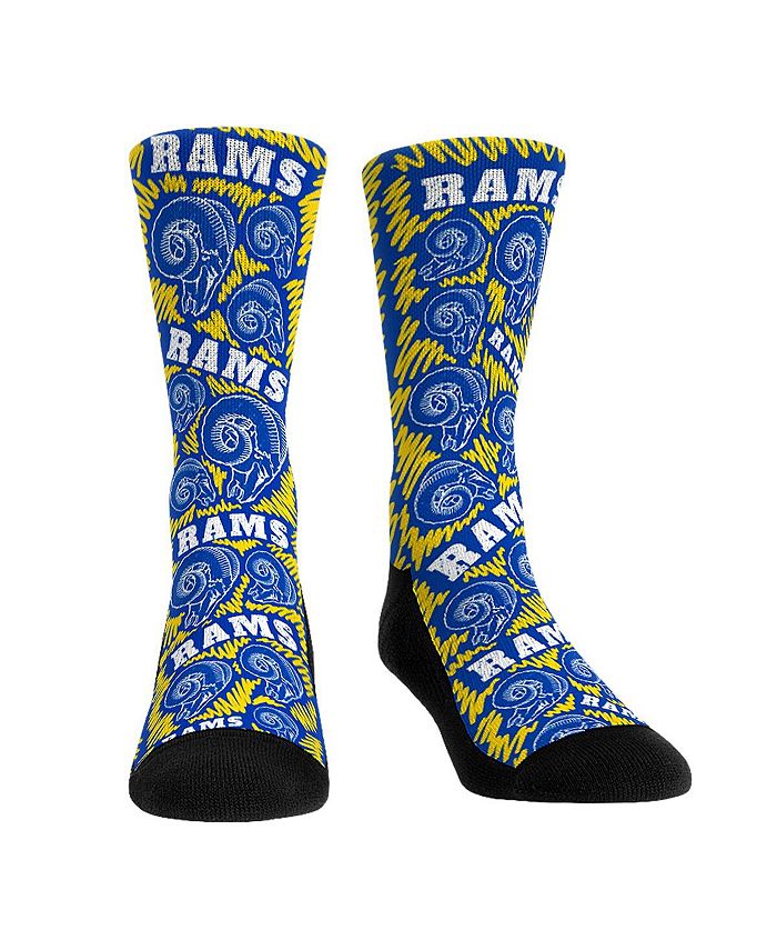 Rock 'Em Men's and Women's Socks Los Angeles Rams Throwback Logo Sketch ...
