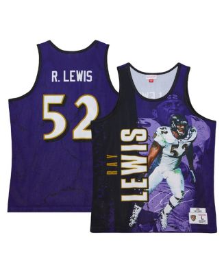 Men's Mitchell & Ness Ray Lewis Purple Baltimore Ravens 2000 Player ...