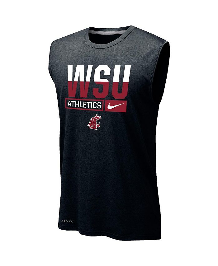 Nike Men's Black Washington State Cougars Wordmark Drop Legend Performance Tank Top - Macy's