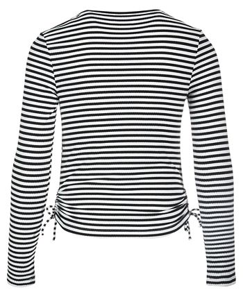 Epic Threads Big Girls Ribbed-Knit Striped Top with Ties, Created for ...