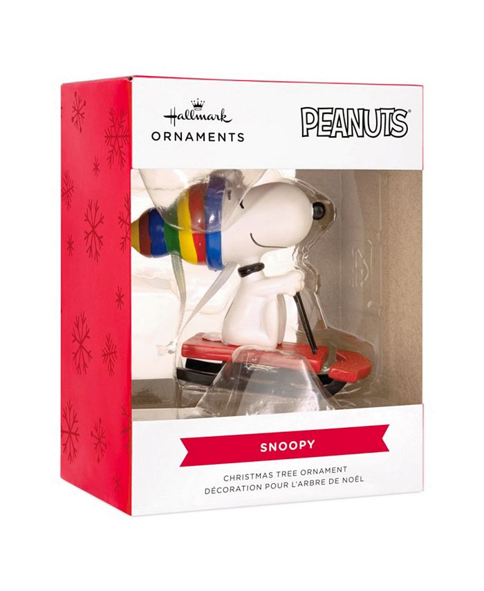 Hallmark Peanuts Snoopy Sledding Ornament - Macy's