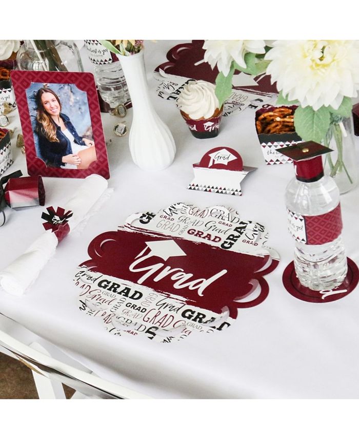 Big Dot of Happiness Maroon Grad - Best Is Yet To Come - Burgundy ...