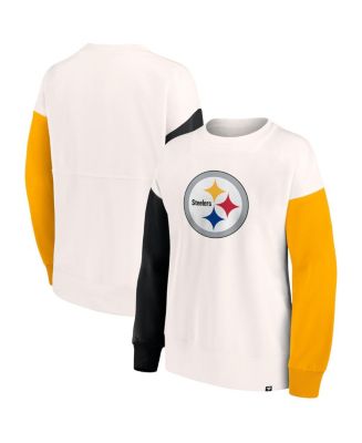 Women's Fanatics White Pittsburgh Steelers Colorblock Primary Logo ...