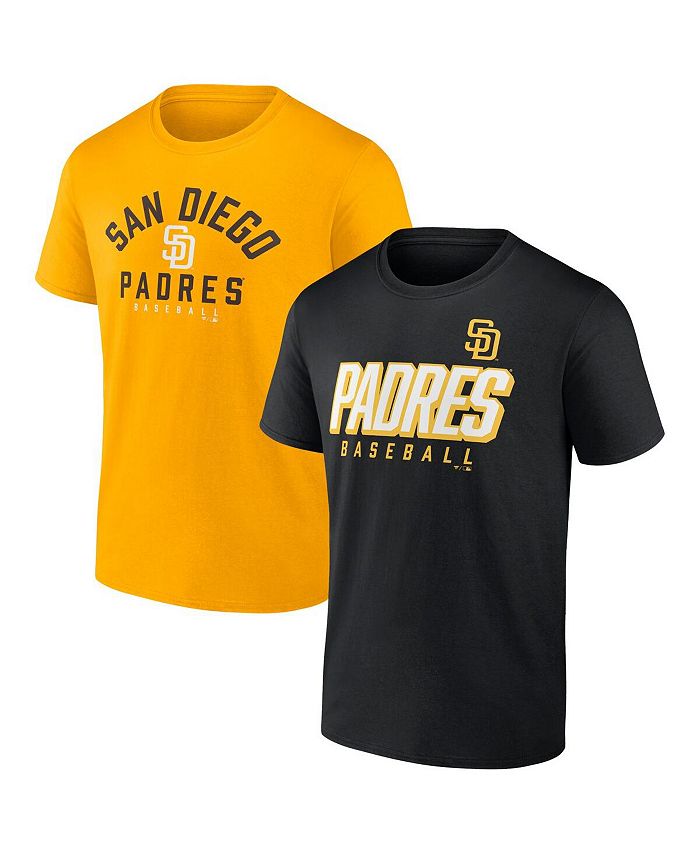Fanatics Men's Black, Gold San Diego Padres Player Pack T-shirt Combo ...