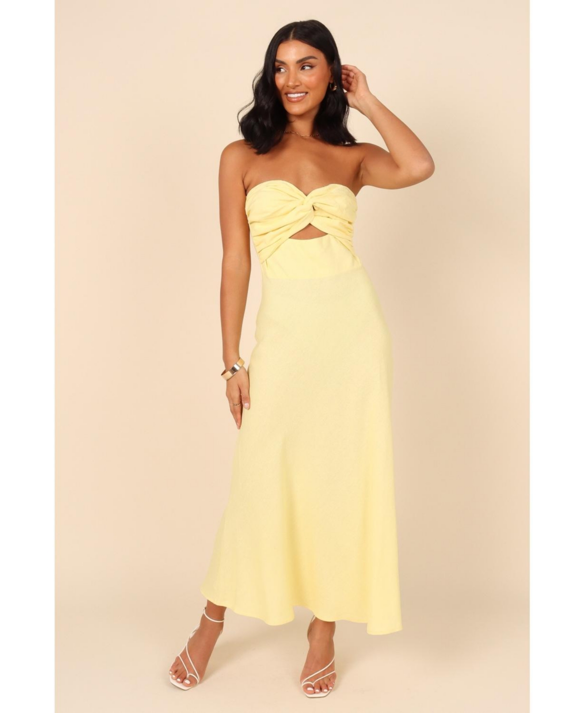 Click here for Petal and Pup Womens Rosetta Dress - Lemon prices