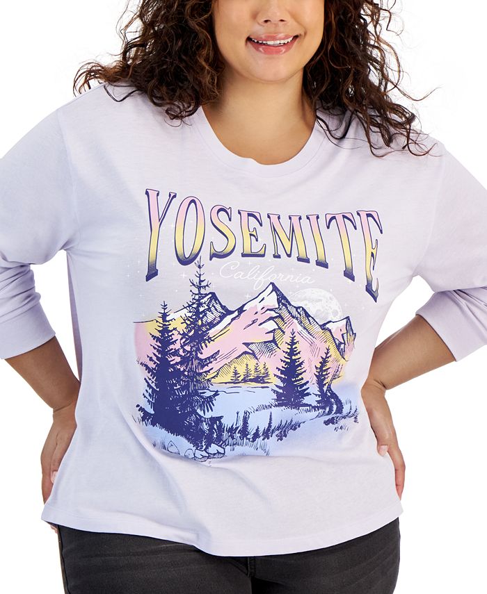 Rebellious One Trendy Plus Size Yosemite Graphic-Print Tee - Macy's
