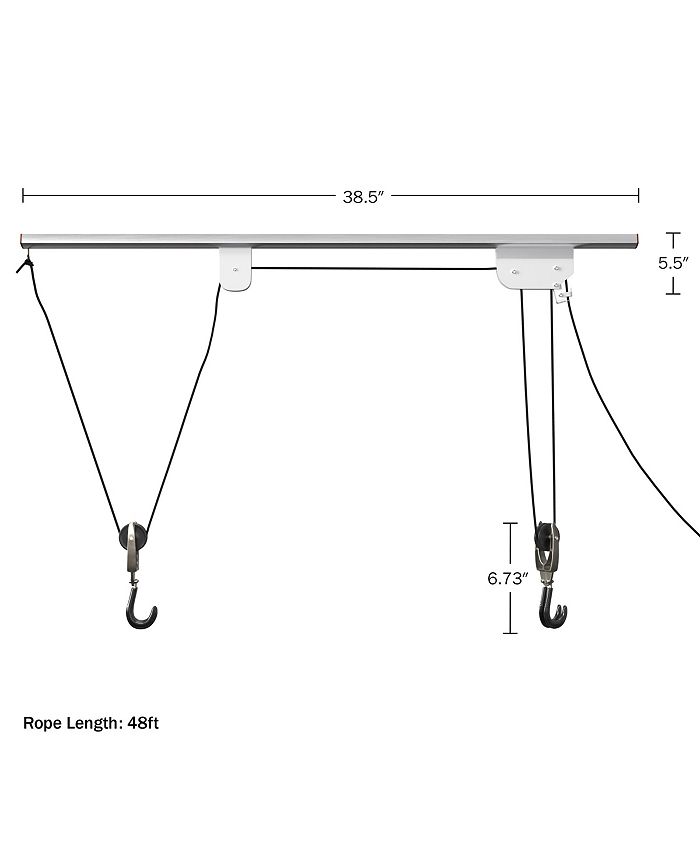 Rad Cycle Rail Mount Hoist Pulley System - Bike Hanger for Garage ...
