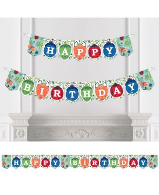 Big Dot of Happiness Buggin' Out Bugs Birthday Party Bunting Banner ...