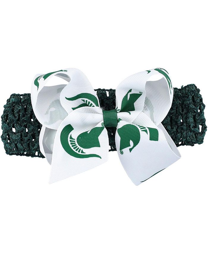USA Licensed Bows Girls Infant Michigan State Spartans Logo Crochet ...