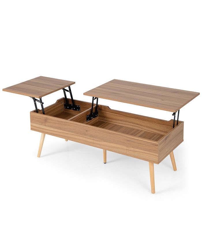 Costway 47'' Lift Top Coffee Table Central Table with Hidden ...