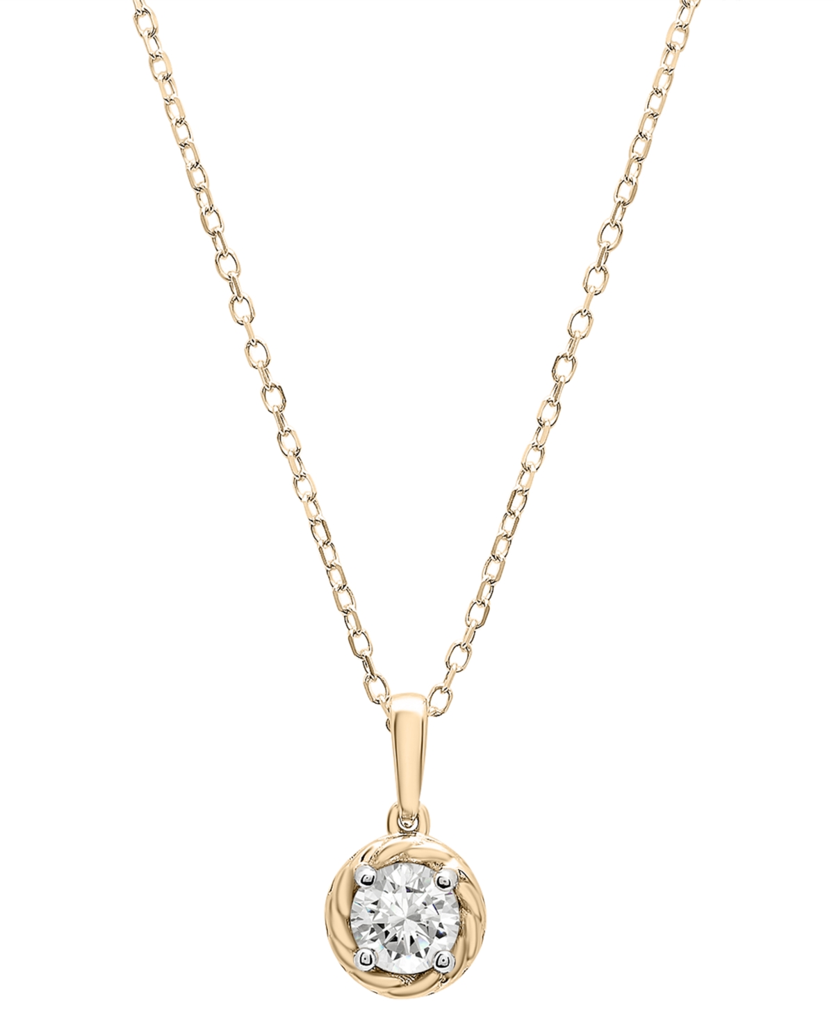 Click here for Diamond Knot-Frame Solitaire Pendant Necklace (1/3... prices