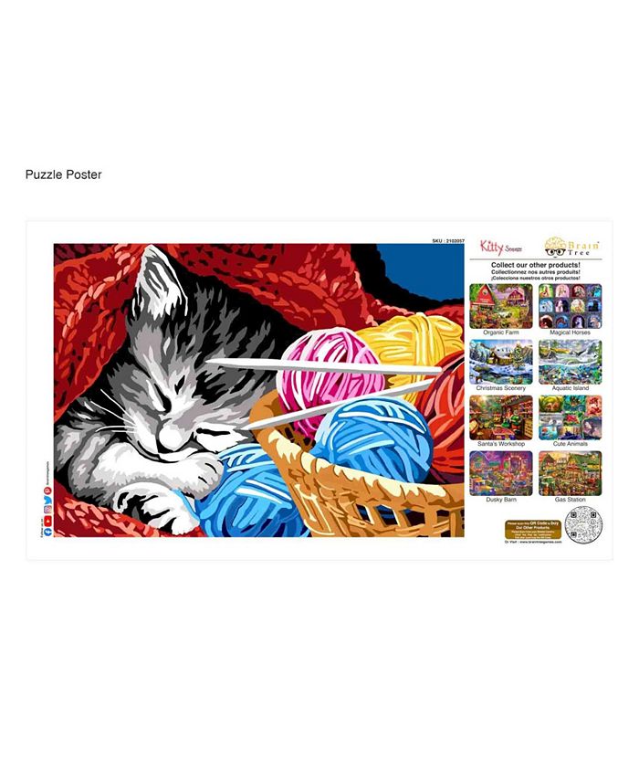 Brain Tree Games Kitty Snooze 1000 Piece Jigsaw Puzzle - Macy's