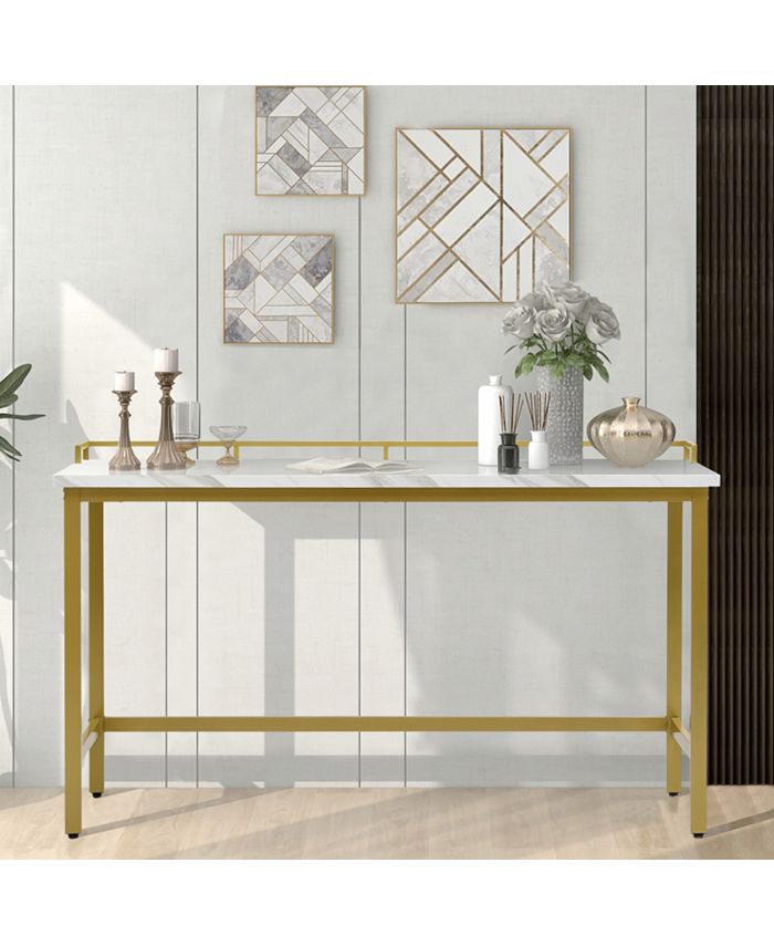 Simplie Fun Modern 4-Piece Counter Height Extra Long Console Dining ...