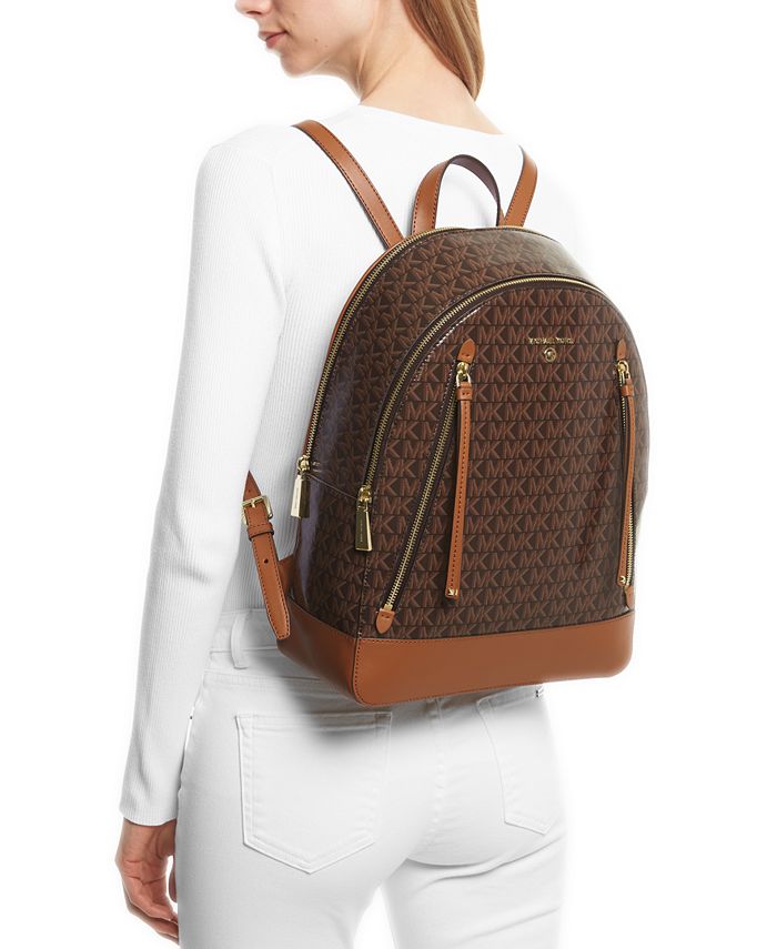 Michael Kors Logo Brooklyn Large Double Zip Backpack - Macy's