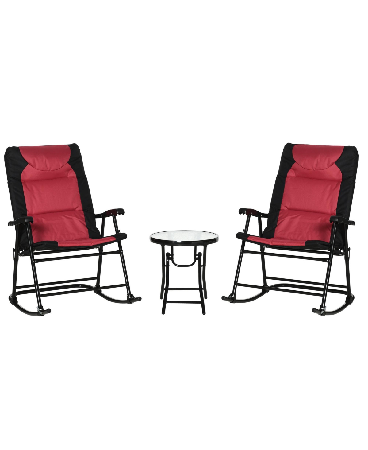Click here for Outsunny 3PC Folding Outdoor Furniture Set  Rockin... prices