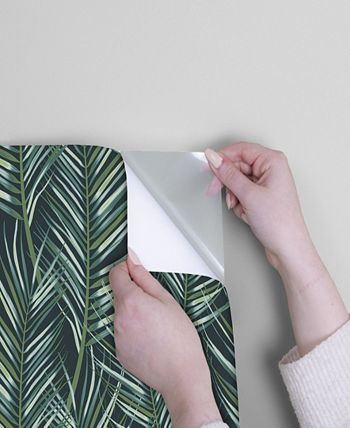 Transform Leaves Peel and Stick Wallpaper - Macy's