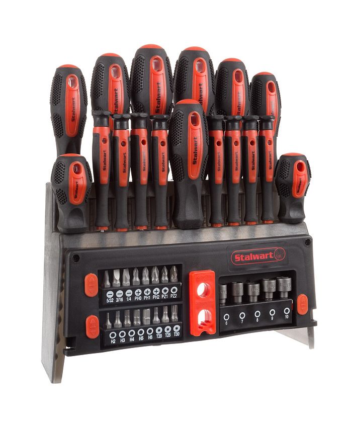 Stalwart 39-Piece Magnetic Screwdriver Set - Tool Kit with Bits and ...