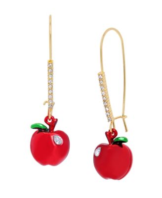 Red Apple Dangle Earrings