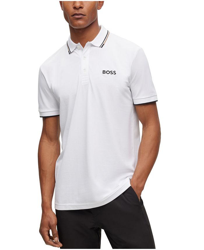 Hugo Boss Men's Contrast Detail Polo Shirt - Macy's