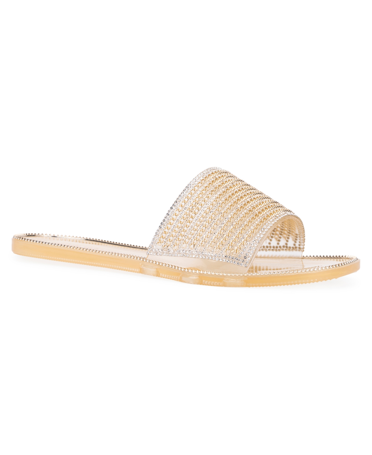 Click here for Olivia Miller Womens Myrtle Rhinestones Jelly Slid... prices