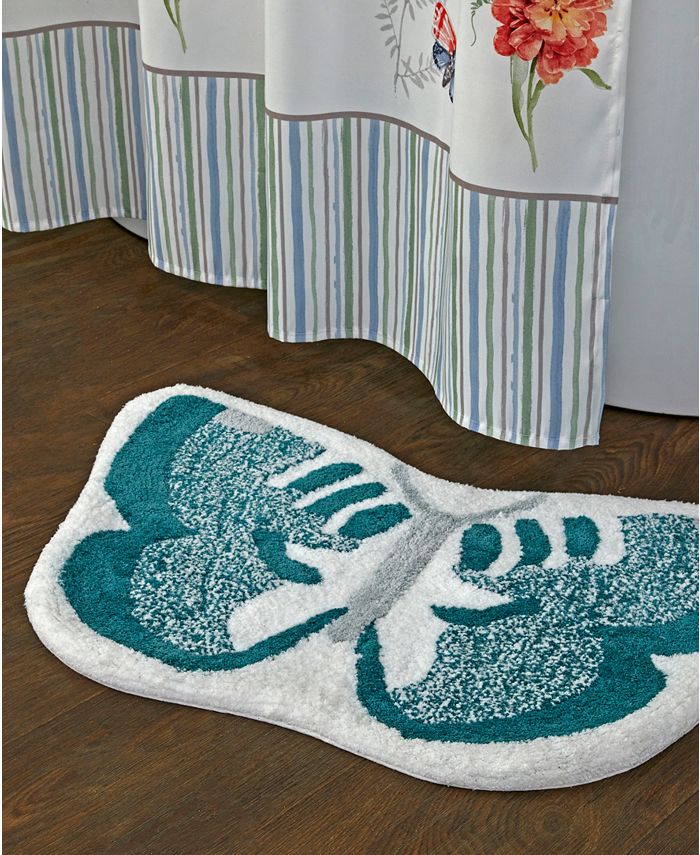 SKL Home Inspirational Meadow Butterfly Bath Rug, 19" x 28" - Macy's