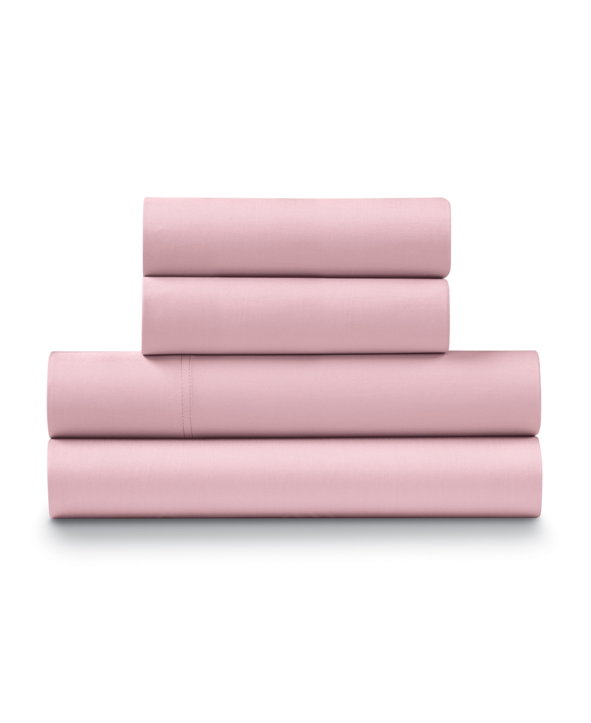 Ella Jayne Percale Cool and Crisp 300 Thread Count 100 Cotton 4-Pc. Sheet Set  California King - Blush
